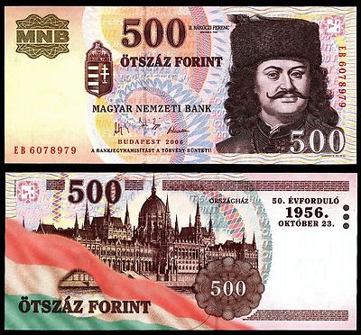 Hungary 500 Forint 2006 COMMEMORATIVE P#194 banknote Magyar Ungarn UNC ...