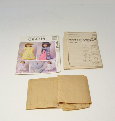 McCalls Crafts Doll Clothes Sewing Pattern M4485 Uncut 18 in. 2004 | eBay