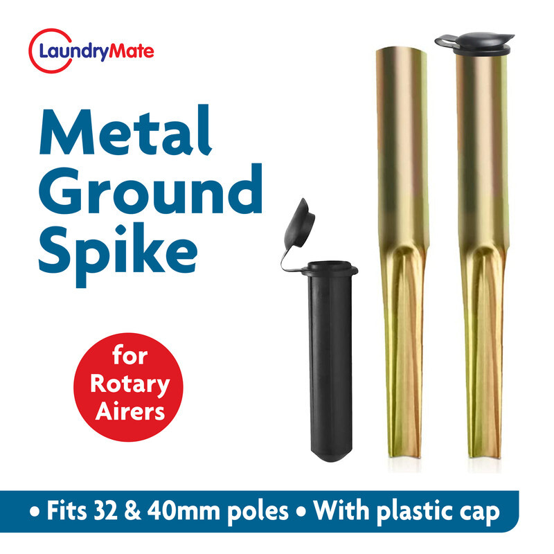 Metal Ground Spike Rotary Garden Airer Socket Washing Cloths Line w ...