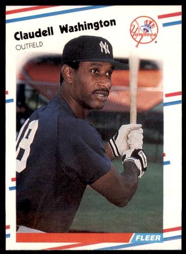 1988 Fleer Claudell Washington New York Yankees #225 | eBay