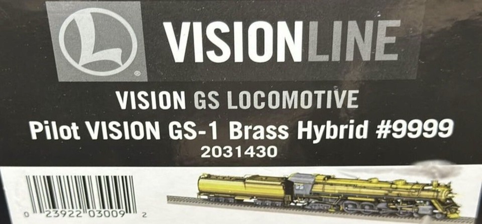Lionel VISIONLine 2032430 GS-1 BRASS HYBRID Pilot STEAM Locomotive O ...
