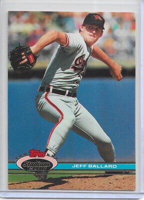 1991 Stadium Club Baseball Jeff Ballard Card # 283 Rare Variation B ...