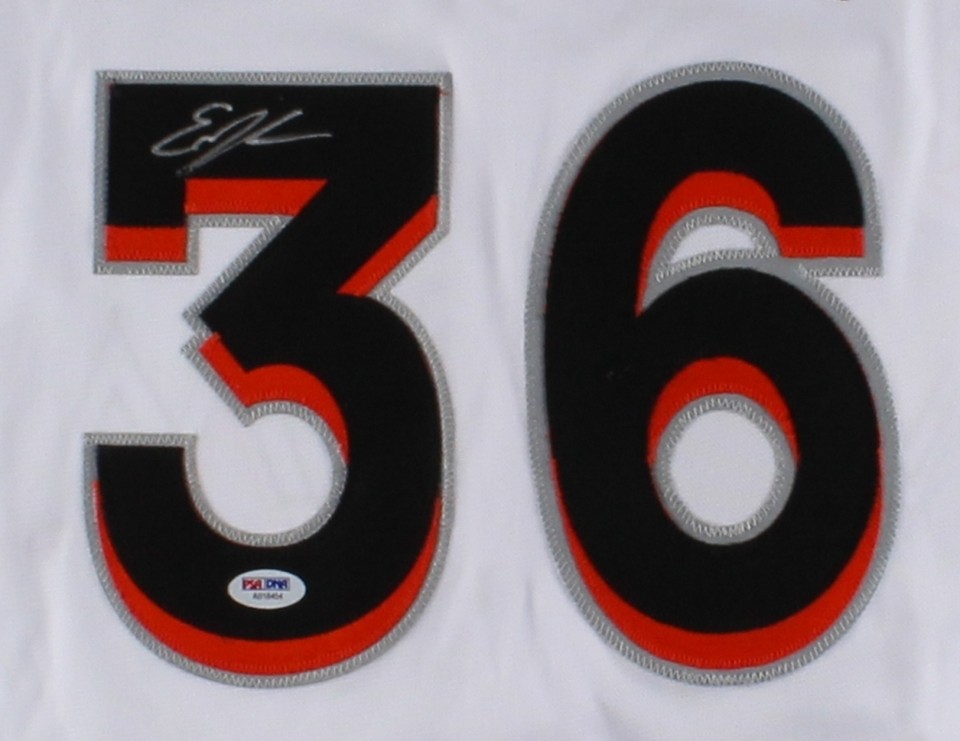 Edwin Jackson Signed Marlins Jersey (PSA Hologram) Pitched a No Hitter ...