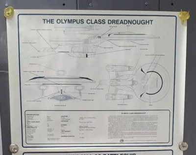 Vintage Star Trek Olympus Class Dreadnought Poster- 20" x 26" Rolled ...
