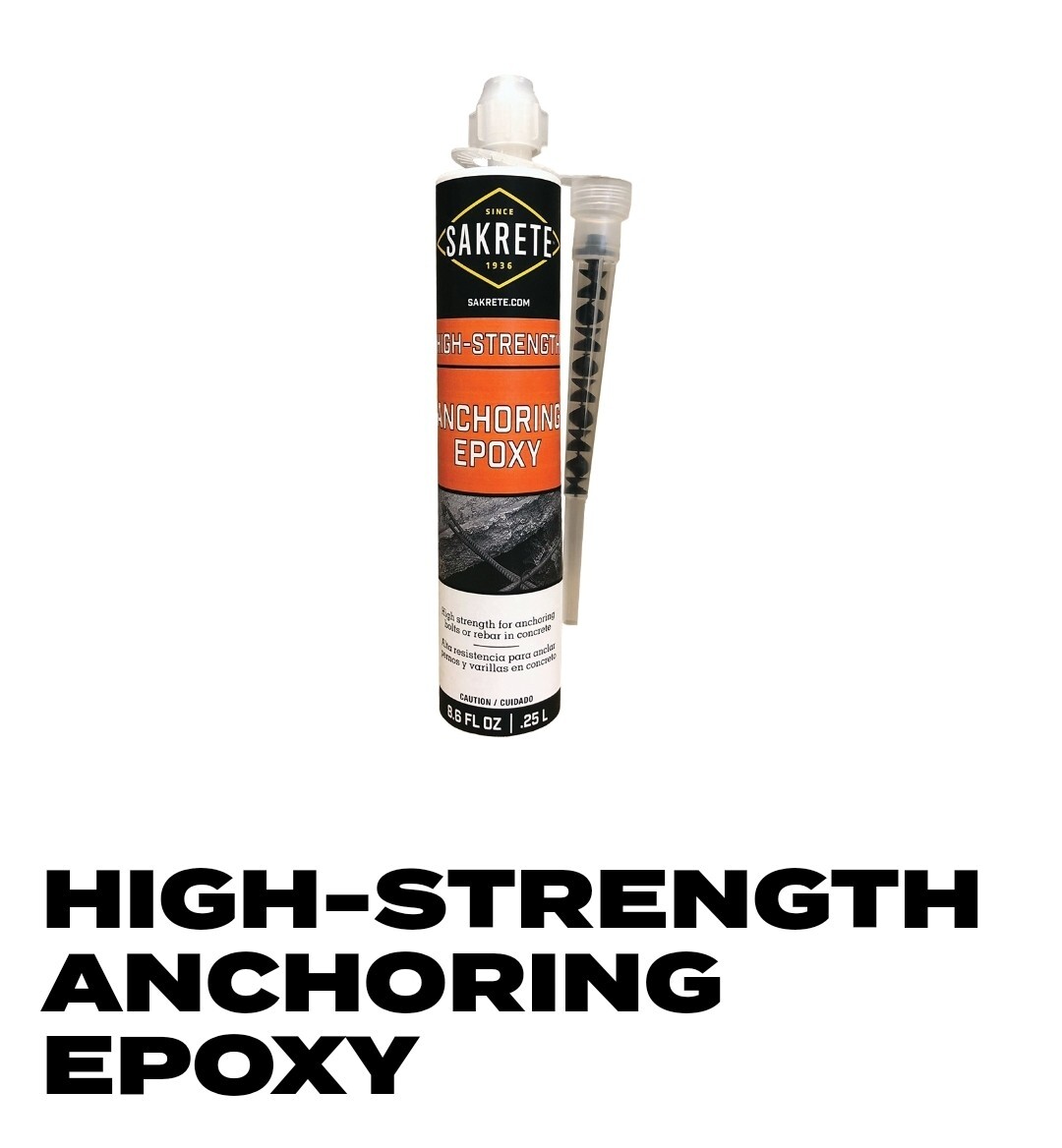 Sakrete High Strength Anchoring Epoxy -w/ Extra Mixing Tip ...