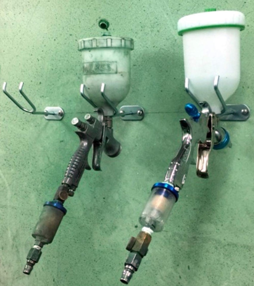 Wall Mount Spray Gun Holder/Gravity Feed Spray Gun Stand/Paint Gun ...