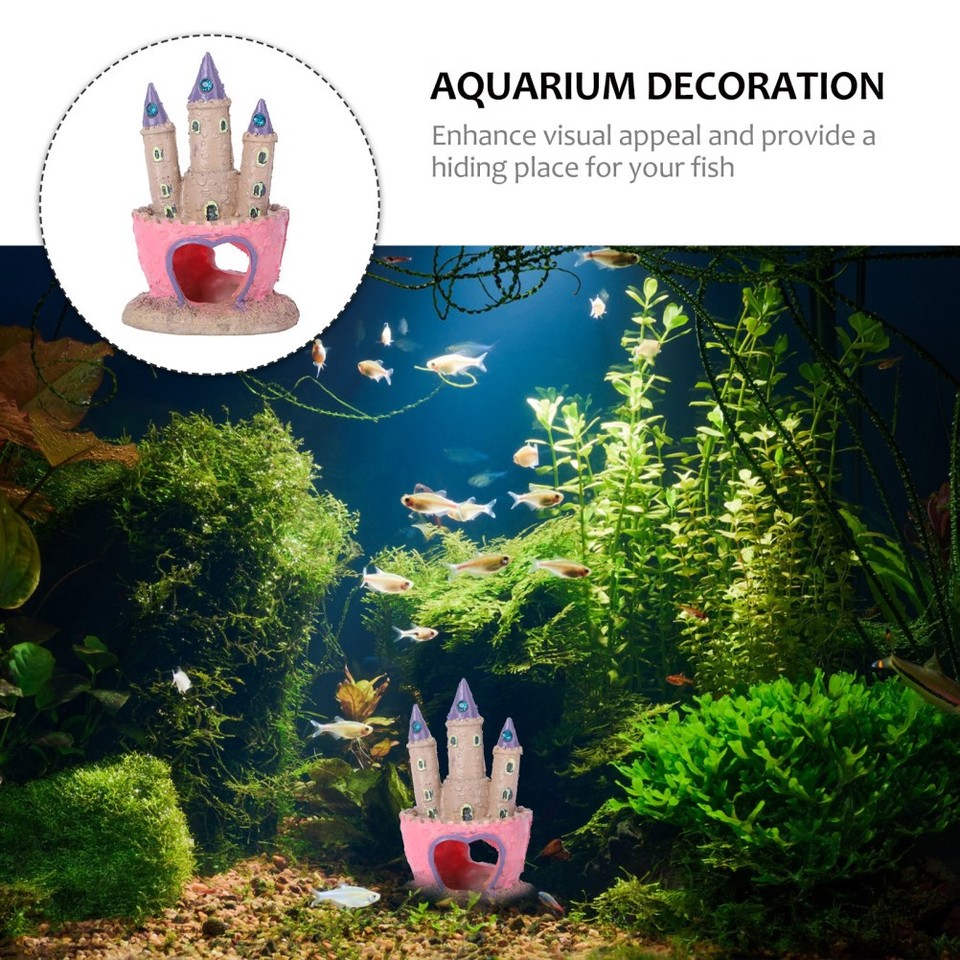 Aquarium Landscape Decoration Cartoon Castle Model Fish Tank Ornaments ...