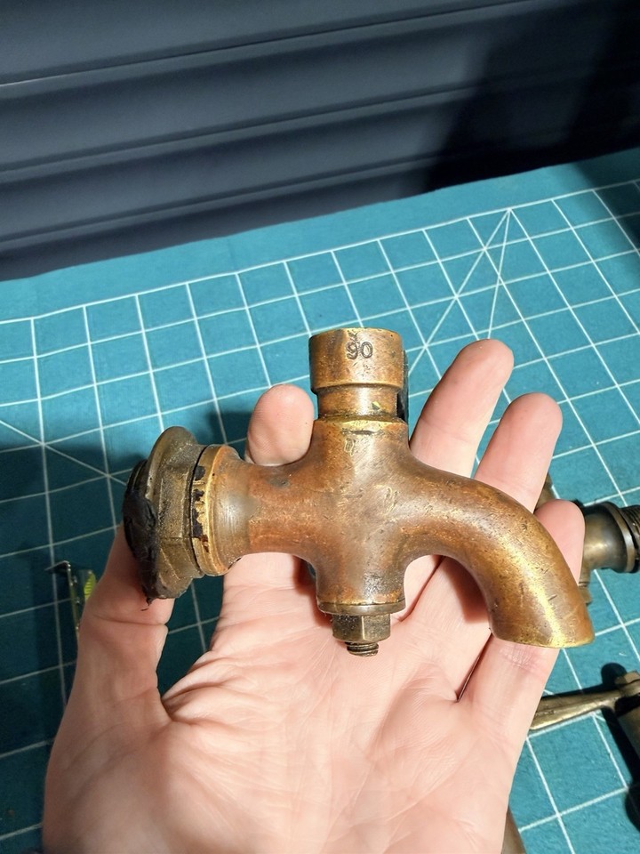 Brass stationary engine taps very rare Lister Antique Vintage | eBay UK