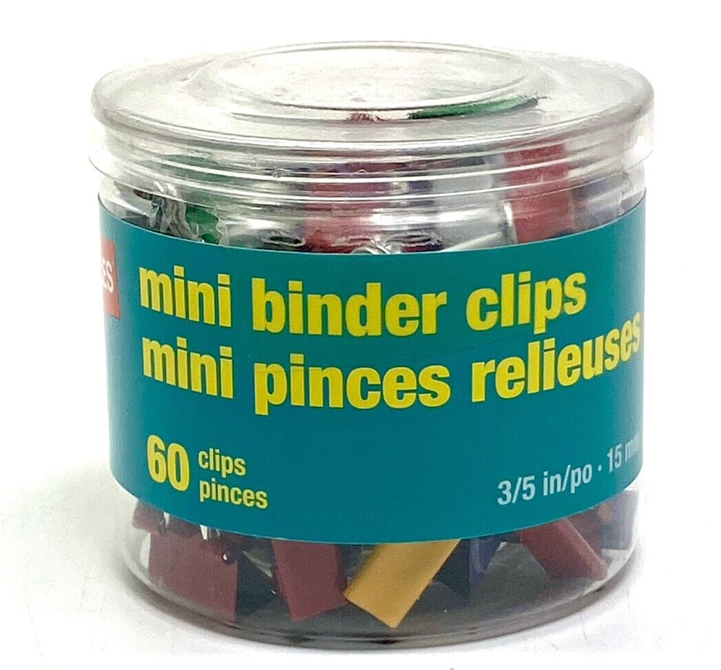 Multicolored Binder Clips Mini 60ct | eBay