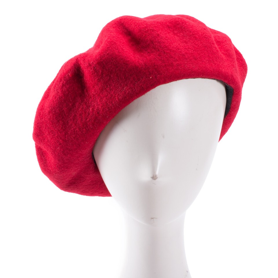 Womens French Artist 100% Wool Beret Flat Cap Winter Warm Painter Hat ...