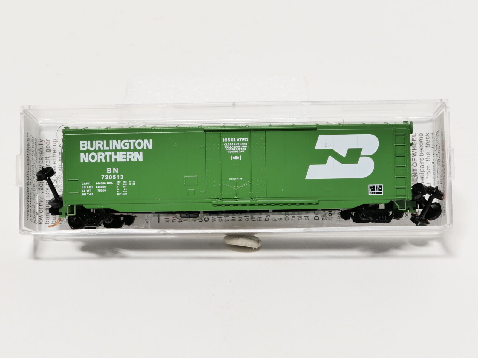 Micro Trains N PS 50' Plug Door Boxcar Burlington Northern BN #730513 ...