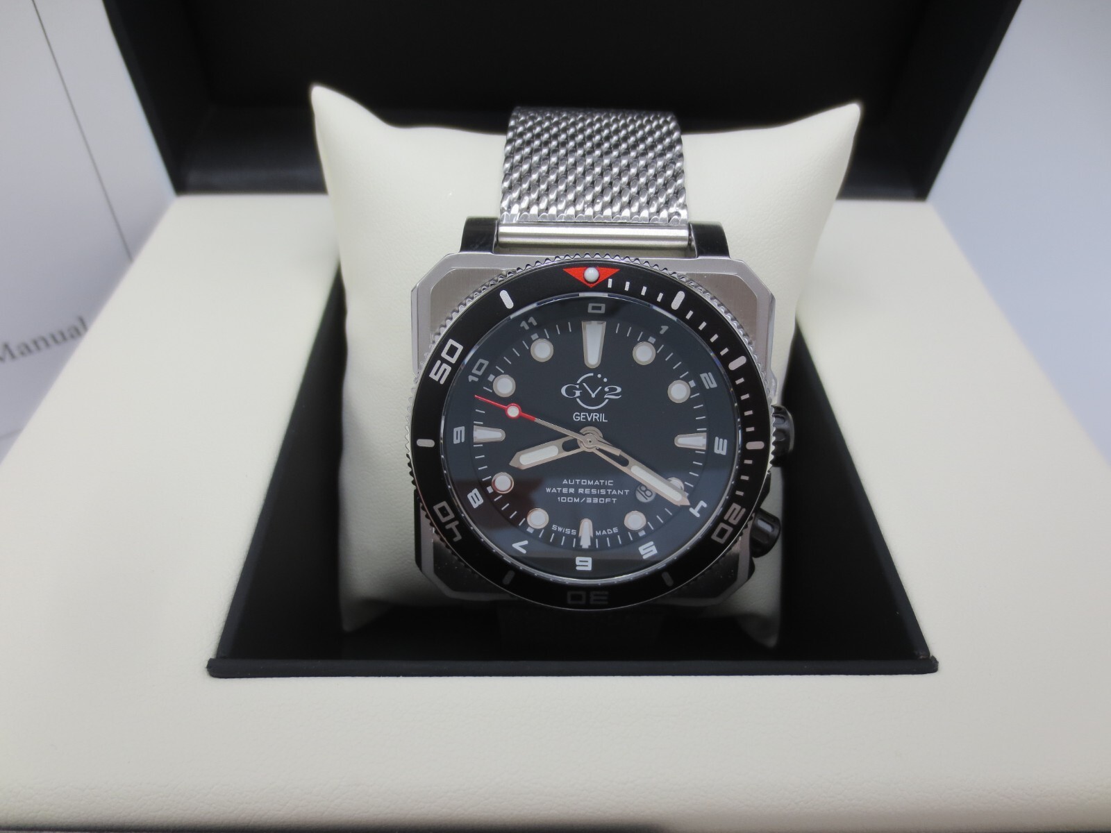 GV2 by Gevril Mens 4541B XO Submarine Swiss Automatic Stainless Steel ...