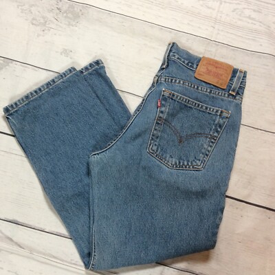 Levis Boys 505 Classic Fit Straight Leg Jeans Size 30x26 Actual 26x24 ...