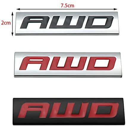 1Pc AWD Logo Emblem Tailgate Side 3D Metal Sticker Badge Car Decals ...