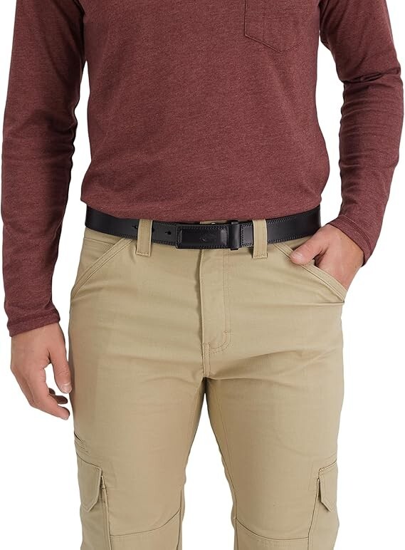 Leather Mechanic Belt Dickies Men's No-Scratch No-metal Visible Belt ...