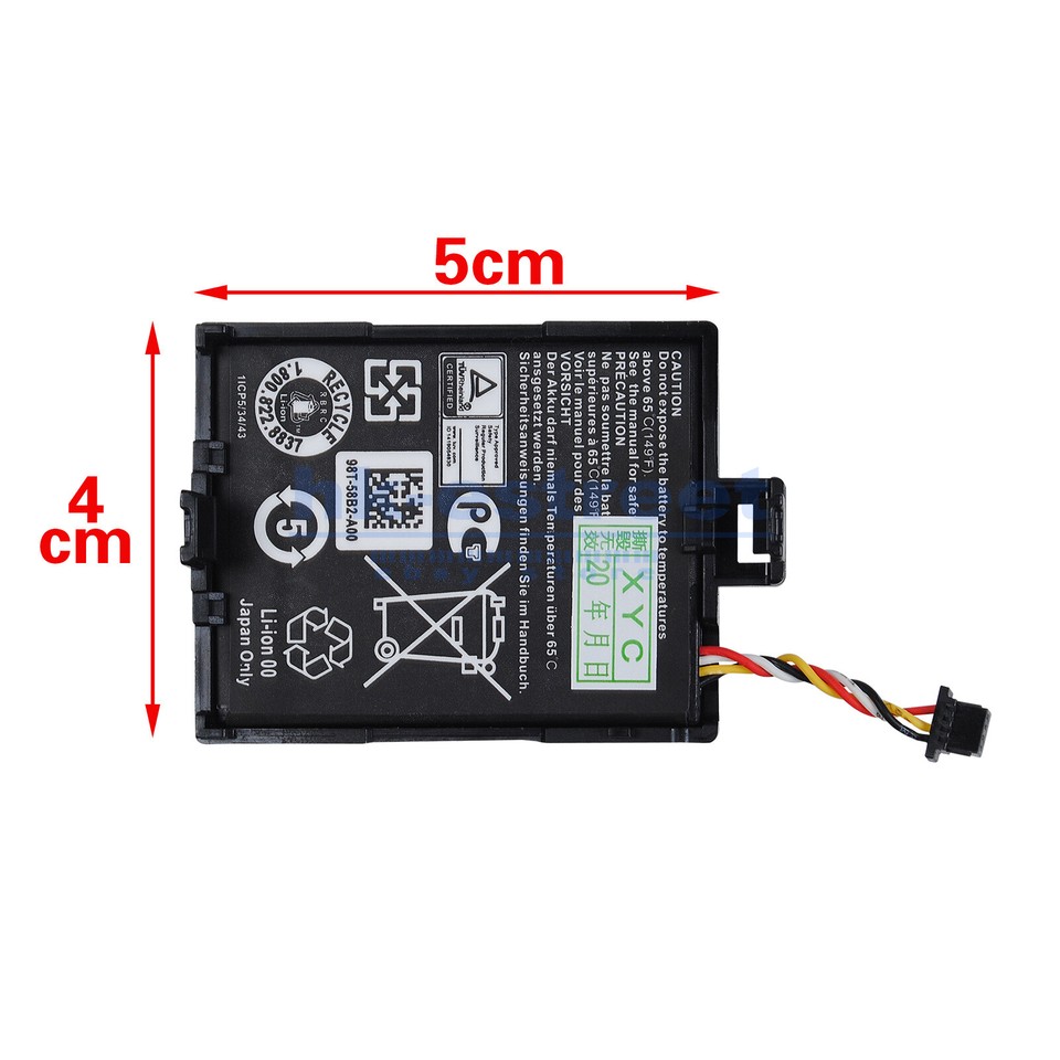 Battery for PERC RAID H710 H710P H730 H810 H830 0H132V 070K80 0HD8WG ...