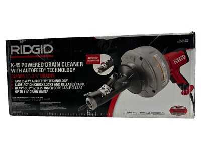 Ridgid K-45AF AutoFeed Sink Drain Cleaner Machine 5/16x25' Cable w/Drum ...