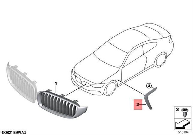BMW OEM 14-16 428i Fender-louver Vent Right 51747381994 for sale online ...