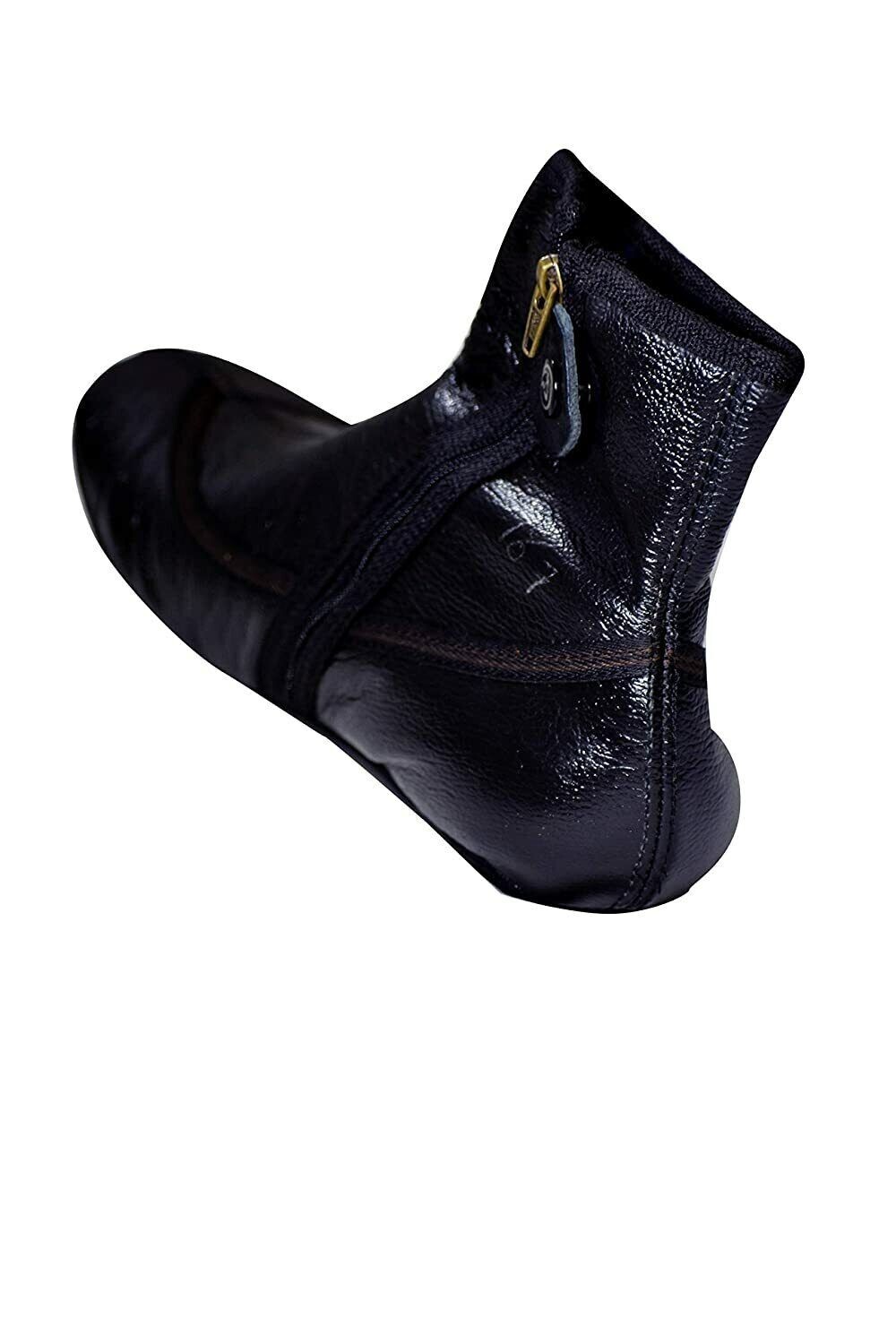 100% Halal Black Leather Winter Khuff Slipper Kuffain Home Shoes Of ...