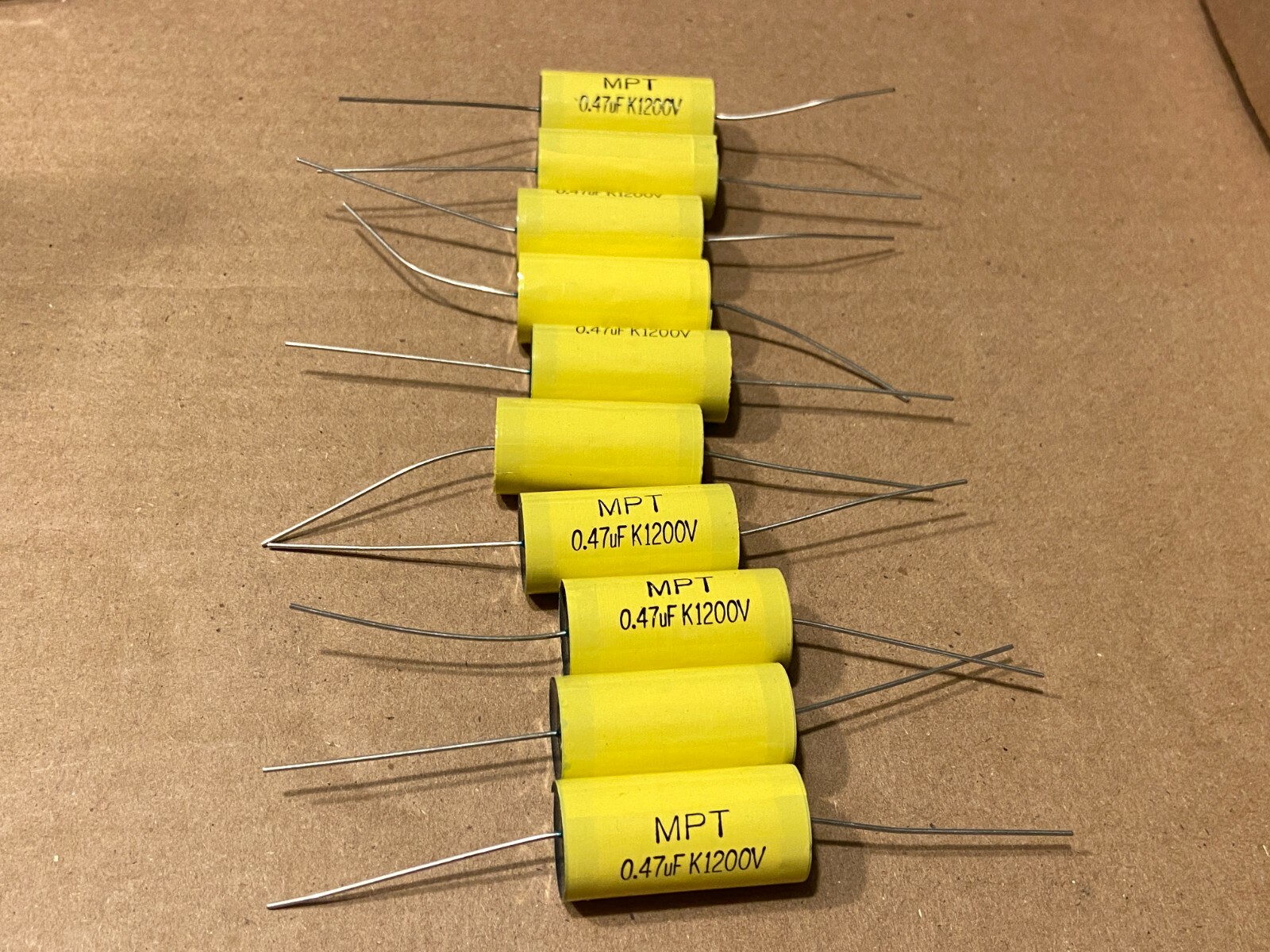 Qty 10 New .47 uf 1200v Yellow Film Capacitors Guitar Tube Amp Axial 1 ...