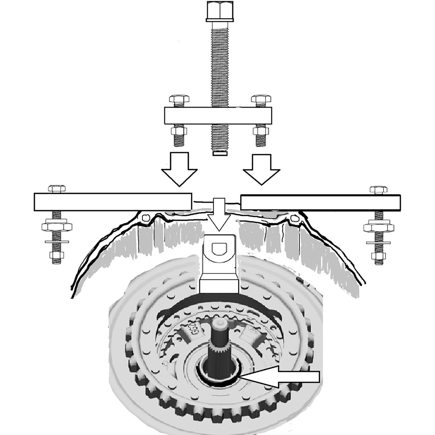 DSG Getriebe Doppelkupplung Werkzeug für Kupplungseinheit Audi VW VAG 7 ...