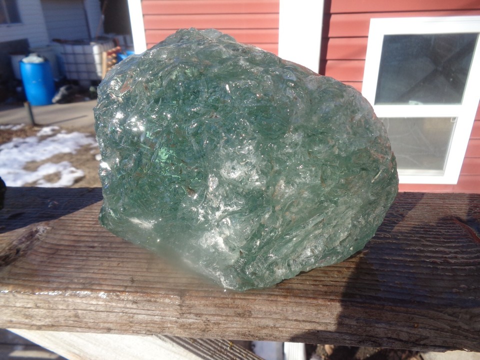 Glass Rock Slag Pretty Clear Green Bubbles 8.6 lbs Z11 Rocks ...
