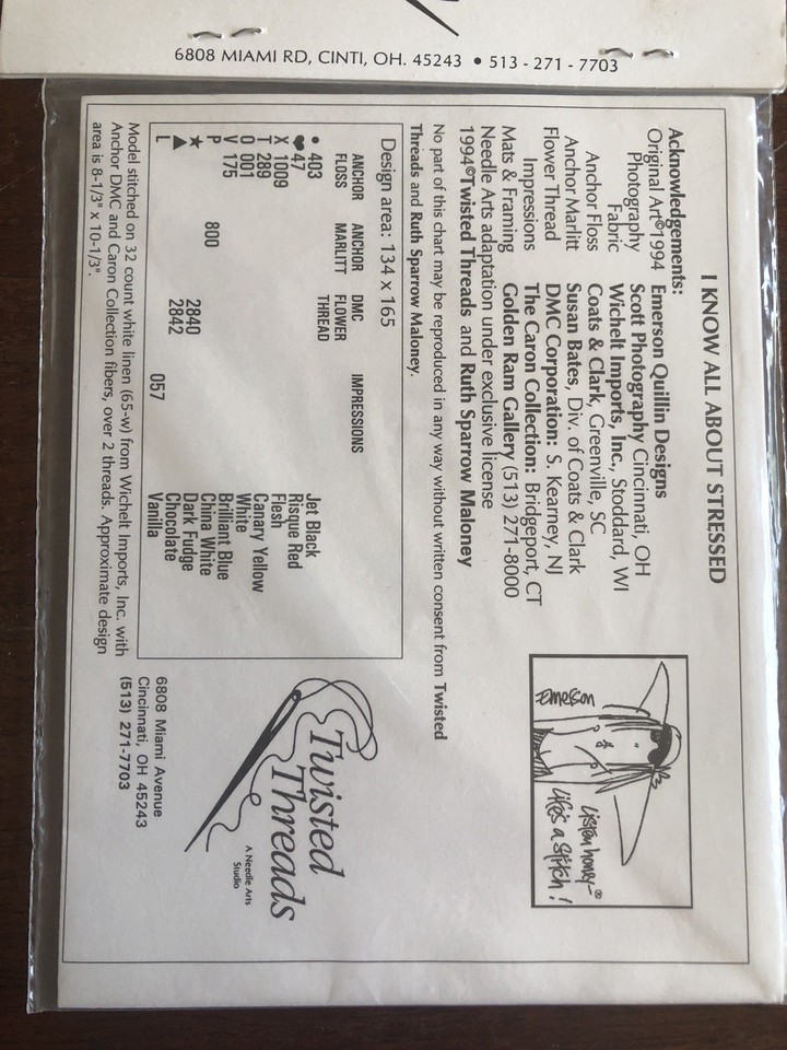 Emerson Quillin Listen Honey Life's A Stitch I Know All About Stressed ...