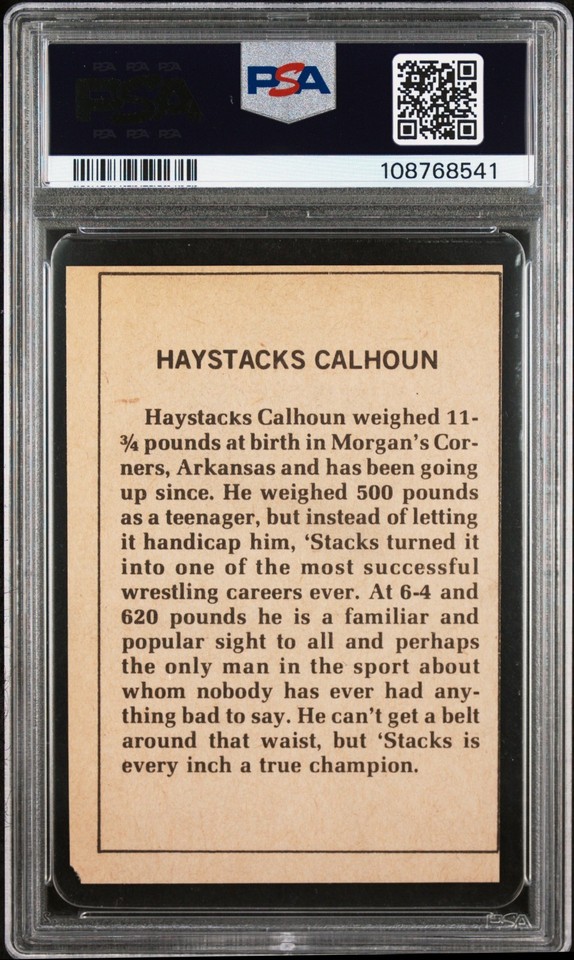 1973 Wrestling Annual #6 Haystacks Calhoun Hand-Cut PSA 3 VG Wrestling ...