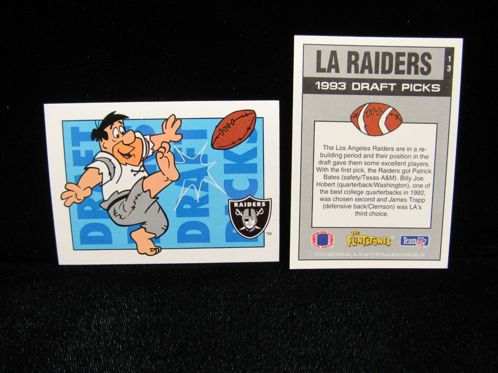 1993 Los Angeles Raiders 1993 Draft Picks Flintstones NFL Cardz #13 | eBay