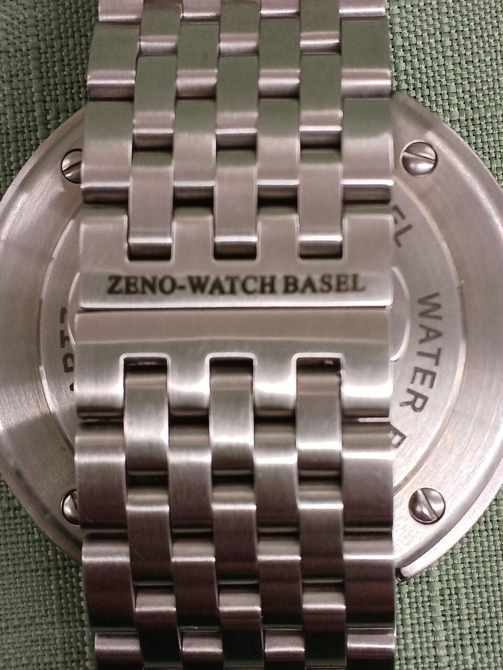ZENO WATCH BASEL B554Q GMT Quartz Stainless Steel Black Dial Silver ...