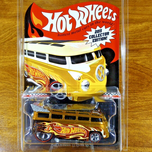 Hot Wheels RLC 2011 Collector Edition VW Volkswagen T1 Drag Bus Gold ...