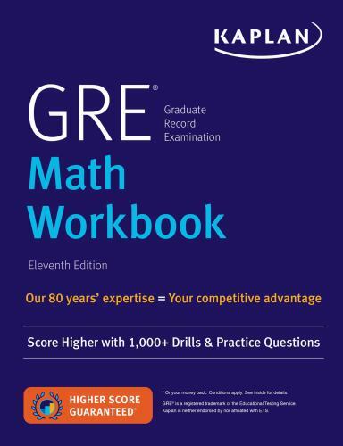 Kaplan Test Prep Ser.: GRE Math Workbook : Score Higher with 1,000 ...