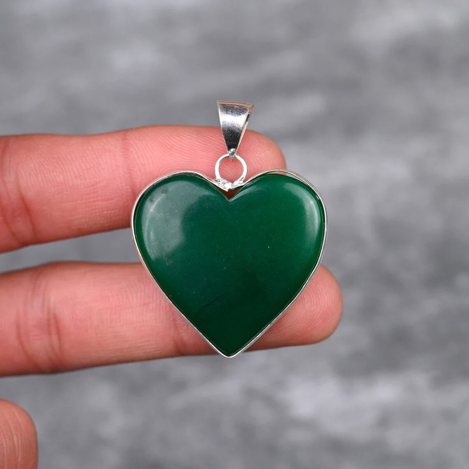 Beautifull Verde Onice Gemma 925 Argento Sterling Fatto a Mano Ciondolo ...