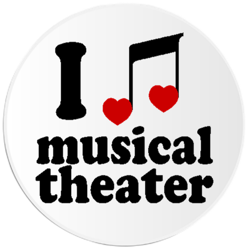 I Love Musical Theater - 3 Pack Circle Stickers 3 Inch - Actor Stage ...