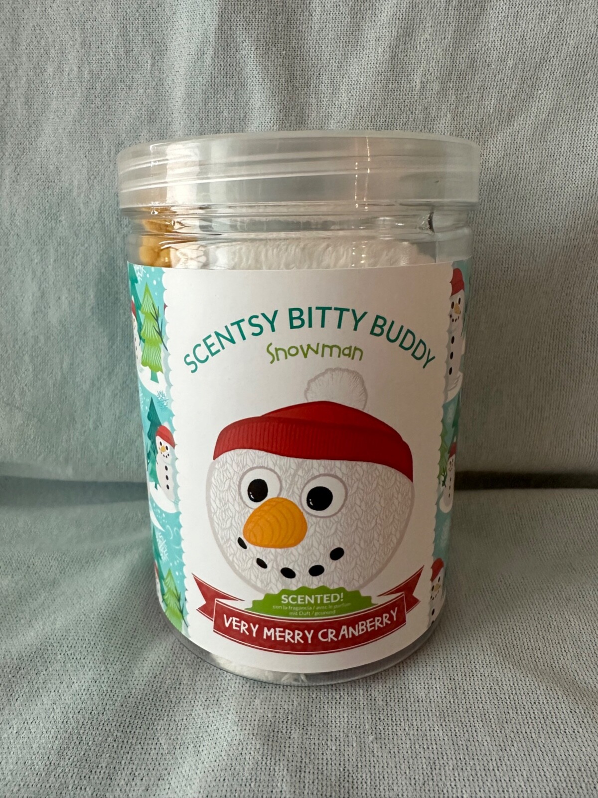 Scentsy Bitty Buddy SNOWMAN Scented Very Merry Cranberry Scent ...