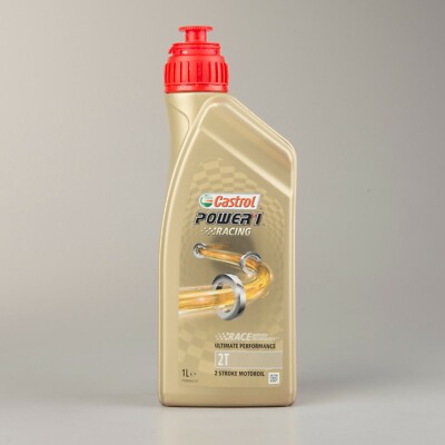 1LT OIL MIX MOTOR SCOOTER 2 STROKE CASTROL POWER 1 RACING 2T 100% ...