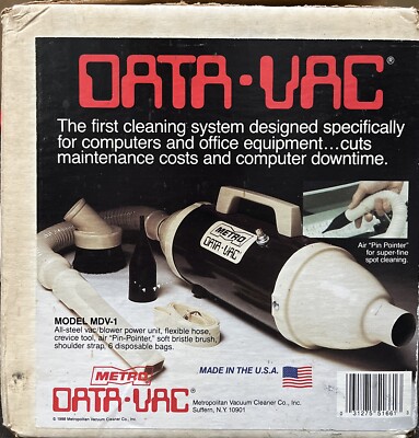 METRO Data-Vac MDV-1 Computer VACUUM Blower USA Complete In Box Works ...