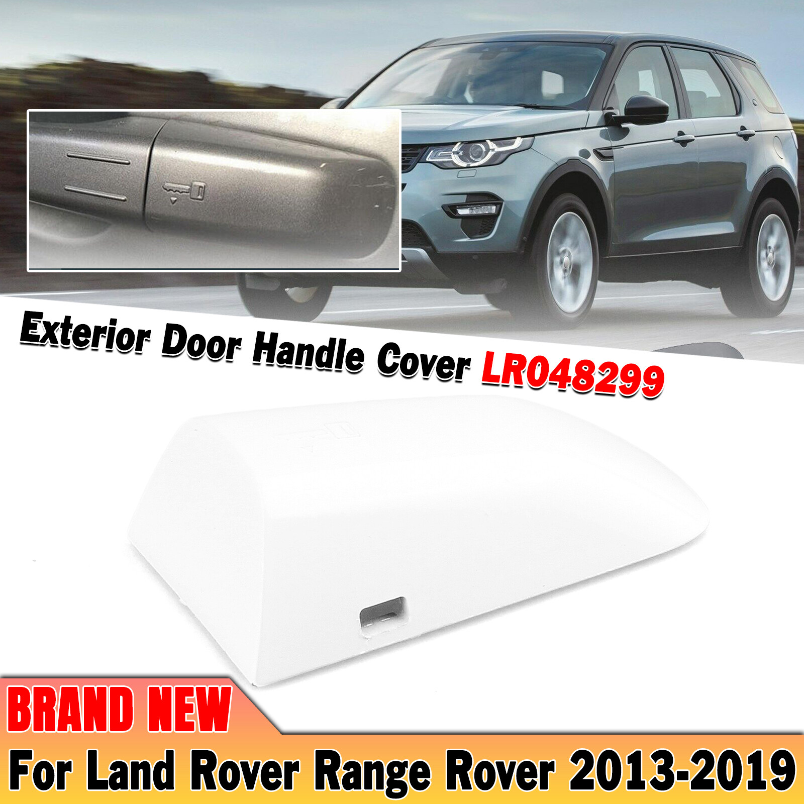 White Front Exterior Door Handle Cap LR048299 For Land Rover Discovery ...