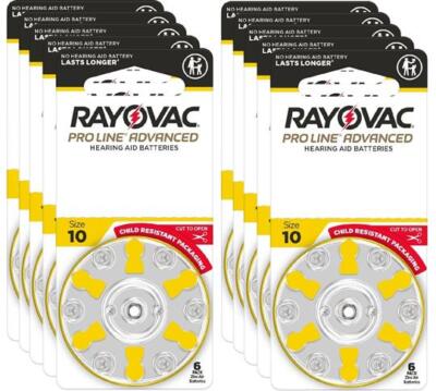 Rayovac Proline Advanced Hearing Aid Batteries | Size 10 (60 pack) | eBay