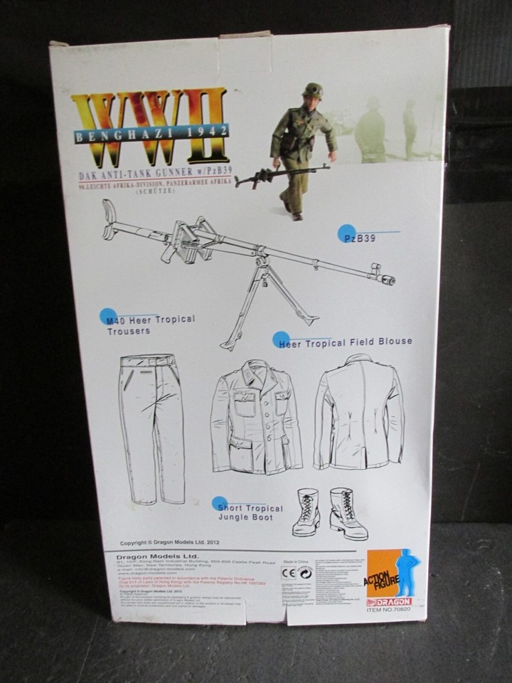Dragon 1/6th scale Action figures WW11 BENGHAZI 1942 DAK ANTI-TANK ...