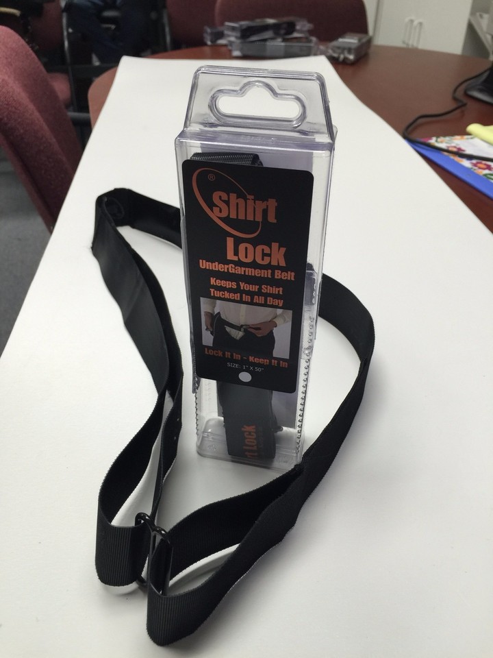 1" x 50" (White Dot) Shirt Lock Undergarment Belt Keeps Clothing Tucked ...