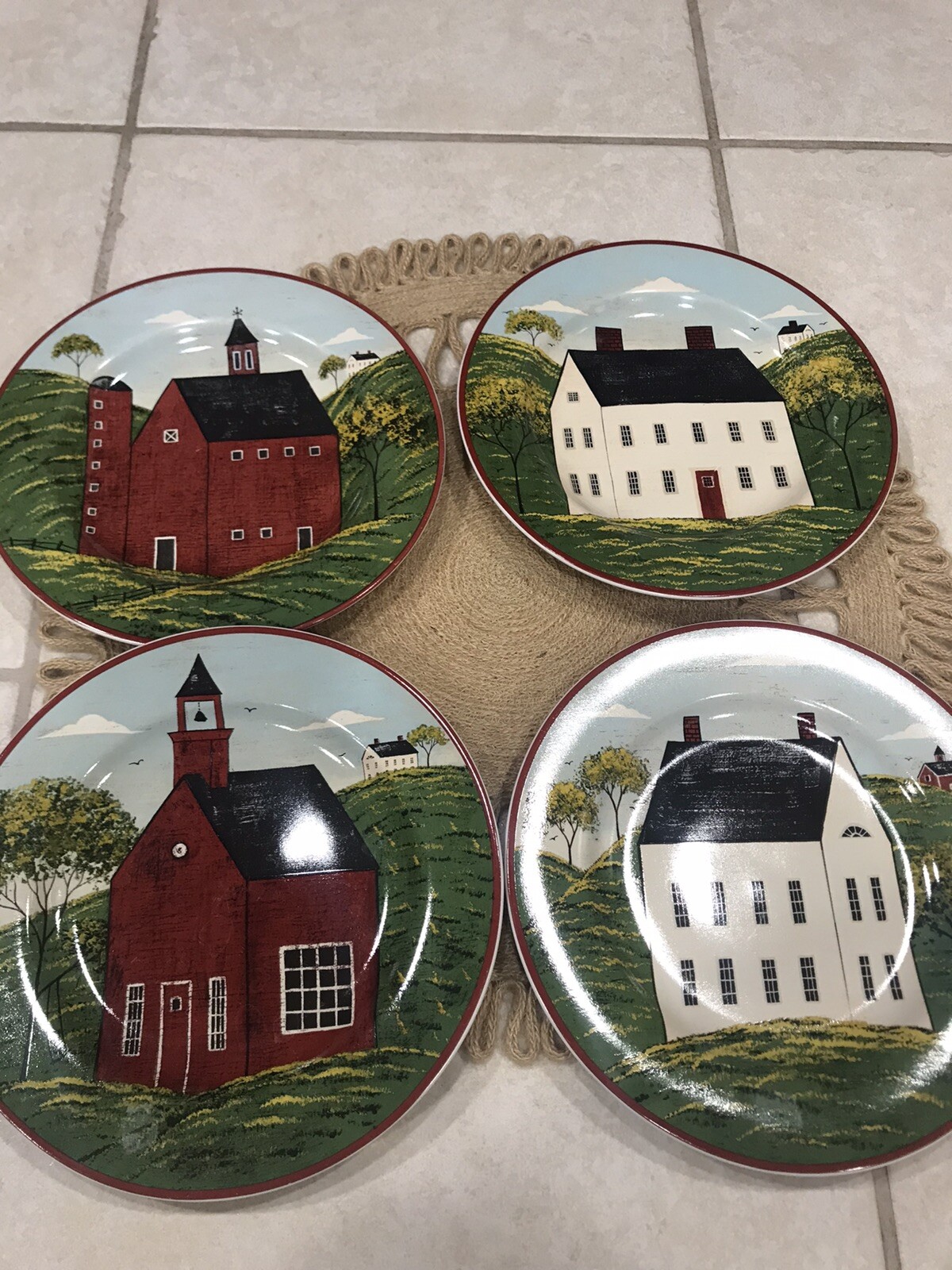 sakura country life warren kimble plates set of 4 Brandon House Barn ...