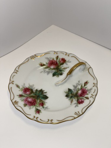 Vintage ROSSETTI Chicago "Antique Rose" 5.75" Finger Loop LEMON PLATE ...