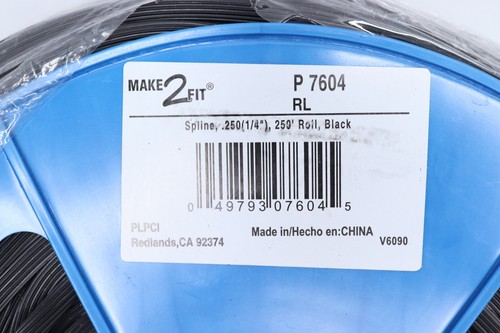 Make-2-Fit Roll Spline Black 0.25" x 250 ft. P 7604 | eBay