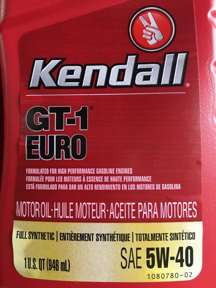 KENDALL ENGINE MOTOR OIL 5W40 GT-1 EURO FULL SYNTHETIC 8 QUARTS | eBay