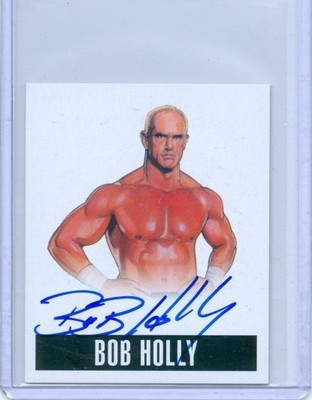 BOB HOLLY "SP AUTOGRAPH CARD #A-BH1" LEAF ORIGINALS WRESTLING 2014 WWE ...
