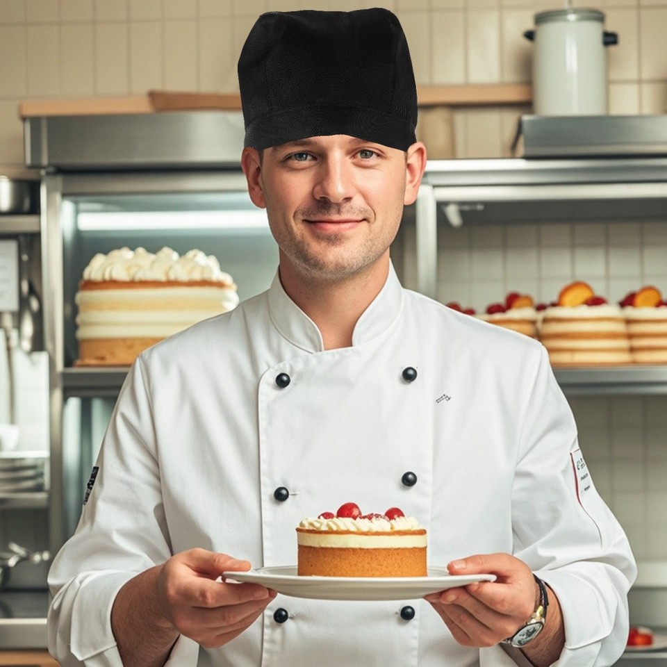 6 Pcs Kitchen Cooking Food Cap Small Chef Hat Caps for Men Adjustable ...