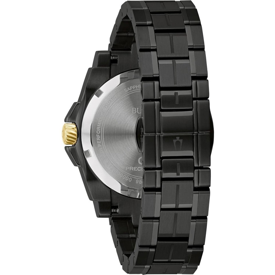 Bulova Men's Watch Icon Quartz Precisionist Black Dial Steel Bracelet ...