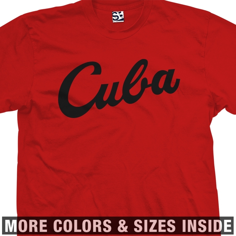 Cuba Baseball Script T-Shirt | Cuban National Baseball Nacional Beisbol ...