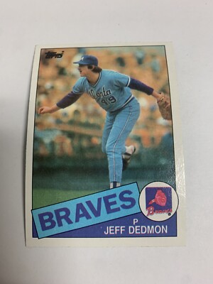 1985 Topps Atlanta Braves Jeff Dedmon | eBay
